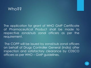 Copp - CERTIFICATE OF PHARMACEUTICAL PRODUCT | PPTX