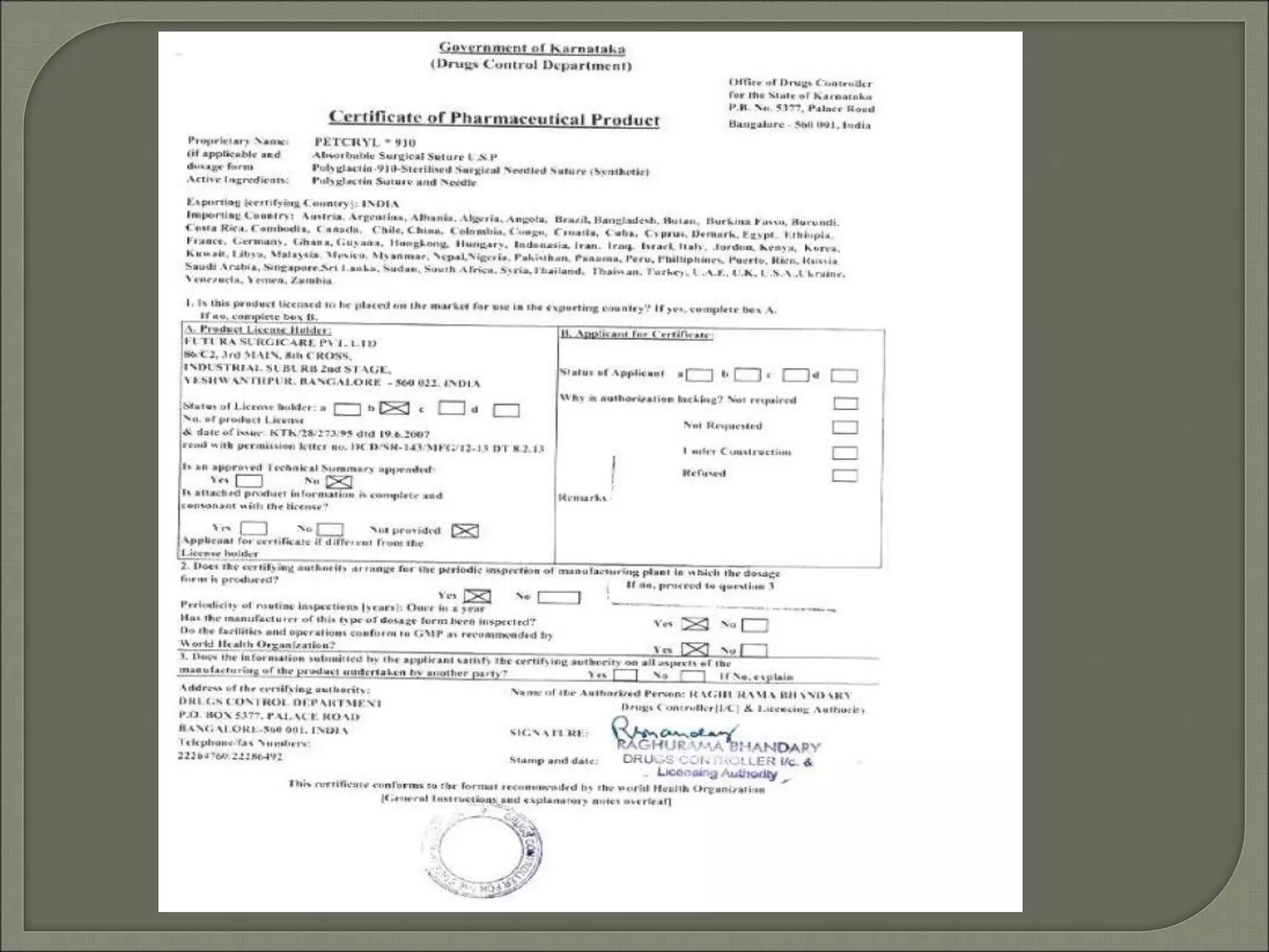 Copp- Certificate of Pharmaceutical Products | PPT