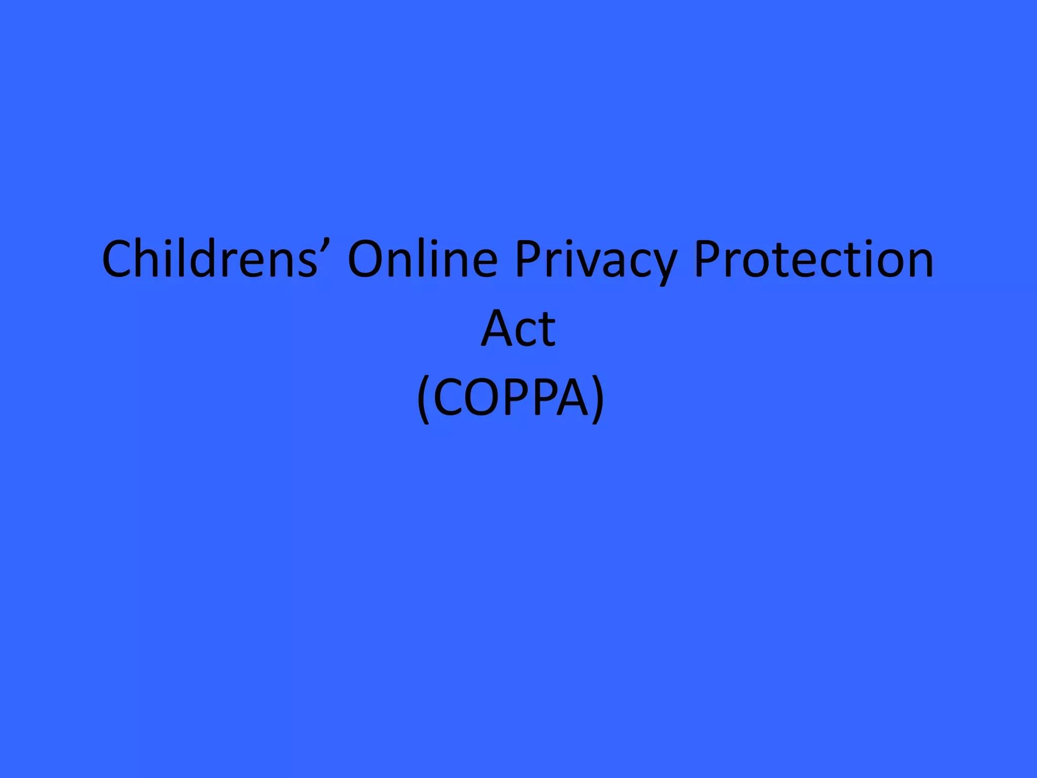 COPPA | PPTX