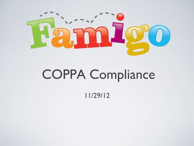 COPPA Compliance | PPT