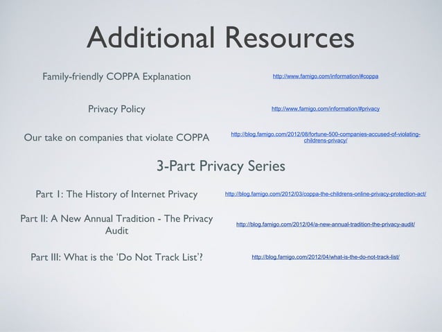 COPPA Compliance | PPT