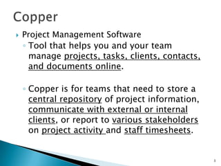 Copper Training | PPTX