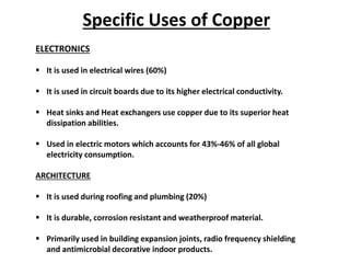 Copper - Commodity based presentation on Copper by Sage Kaleke | PPTX