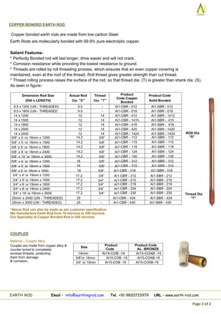 Copper bonded-earth-rod-manufacturer | PDF