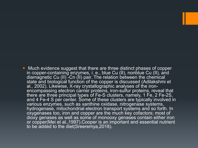 Copper a metalloenzyme | PPTX