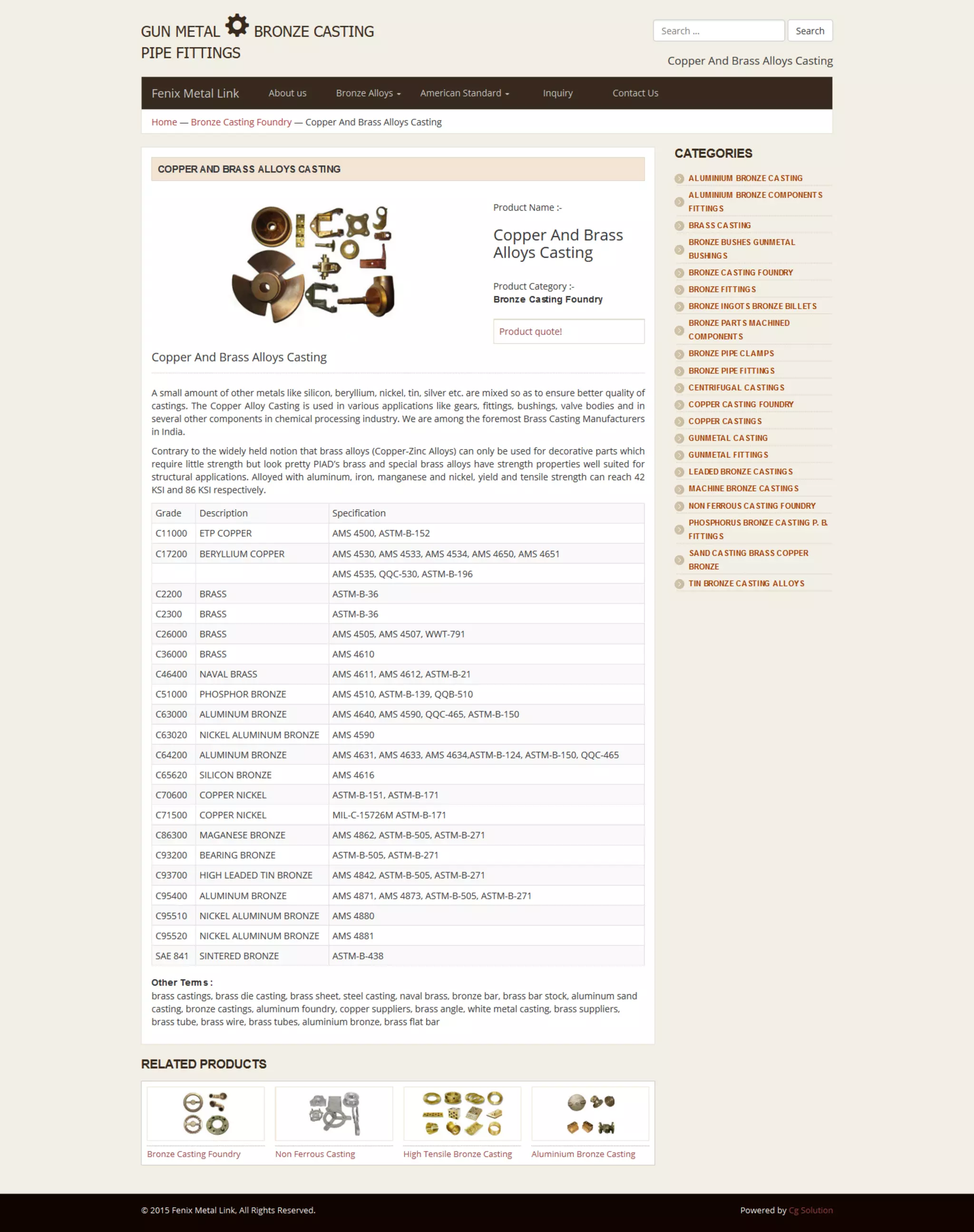 Copper and brass alloys casting | PDF