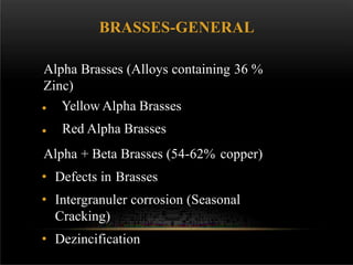 Copper and copper alloys final | PPTX
