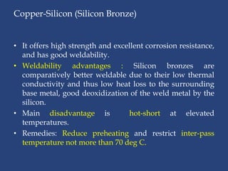 Copper and copper alloys welding | PPTX