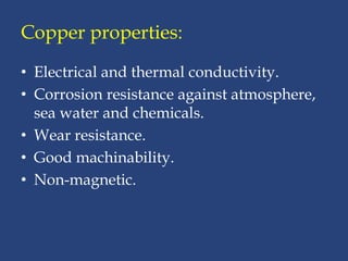 Copper and copper alloys welding | PPTX