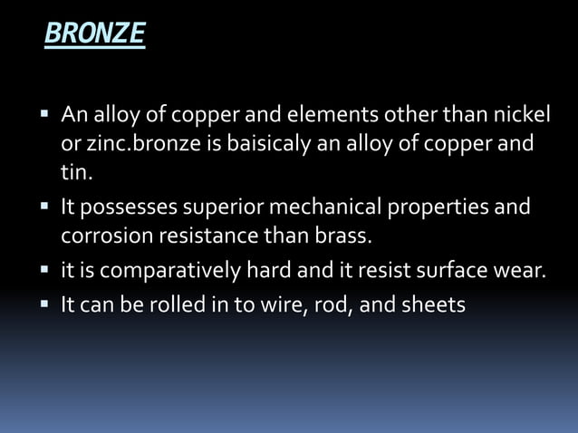 Copper and its alloys | PPTX