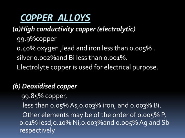Copper and its alloys | PPTX