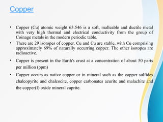 Copper and its alloys | PPT