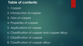 Copper and its alloys | PDF