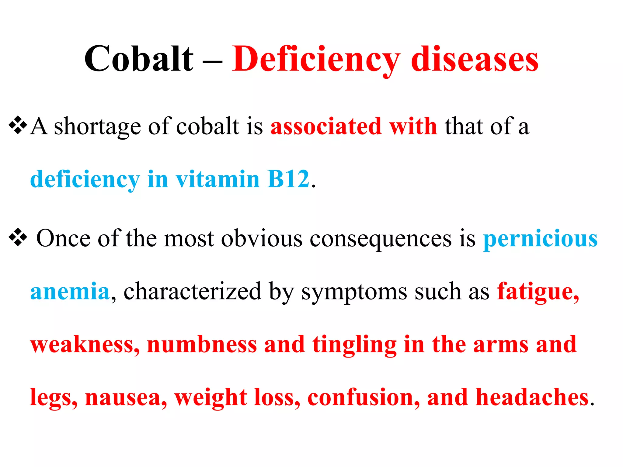 Copper, cobalt, selenium | PPTX