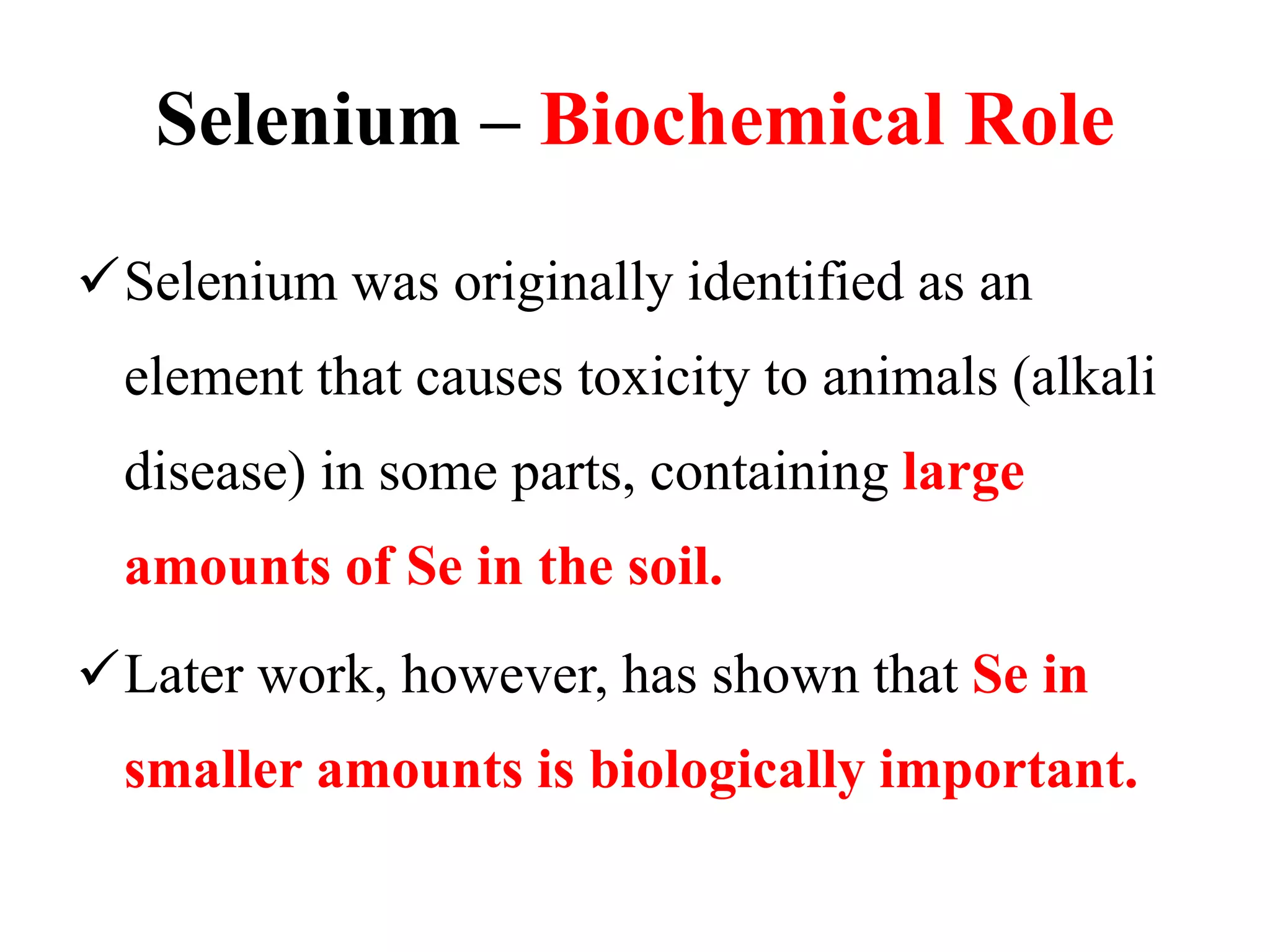 Copper, cobalt, selenium | PPTX