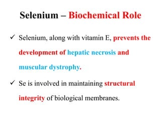 Copper, cobalt, selenium | PPTX