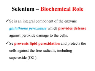 Copper, cobalt, selenium | PPTX