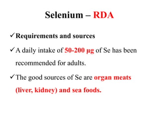 Copper, cobalt, selenium | PPTX