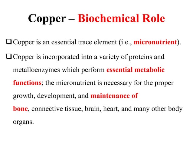 Copper, cobalt, selenium | PPTX