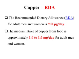 Copper, cobalt, selenium | PPTX