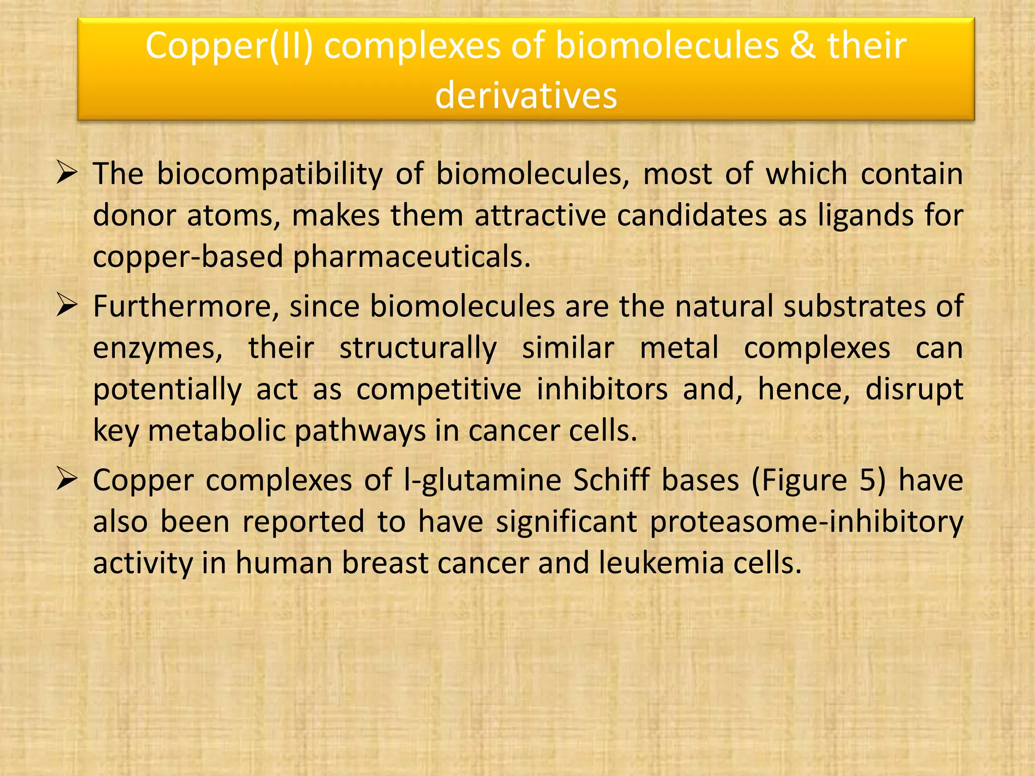 Copper complexes as anti cancer agent ppt | PDF