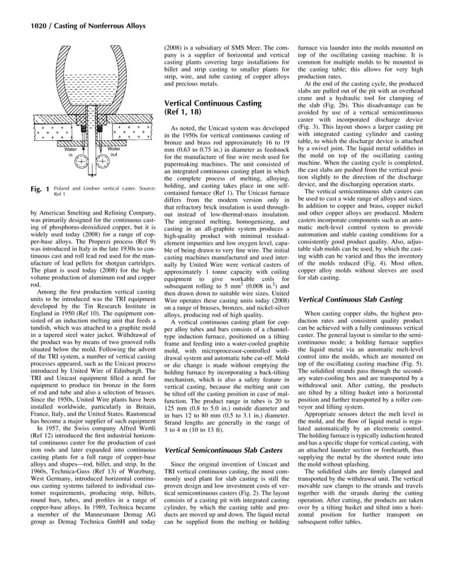 Copper continuous casting | PDF