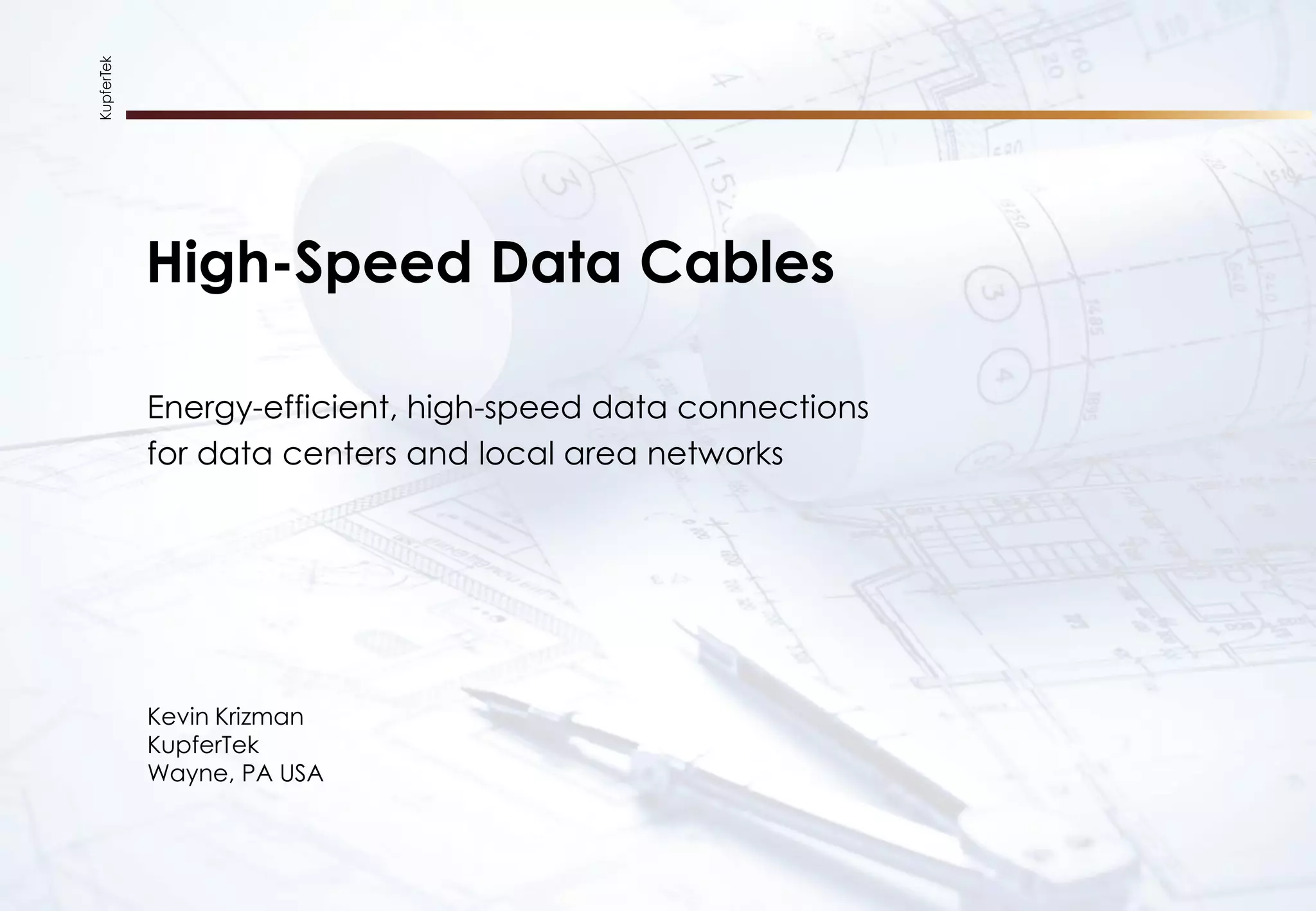 High Speed Data Cables | PDF