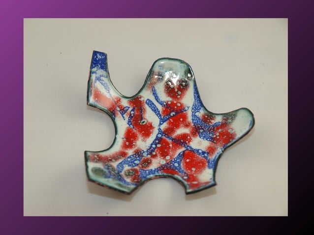 Copper Enamel Tray: Abstract Designs | PPT