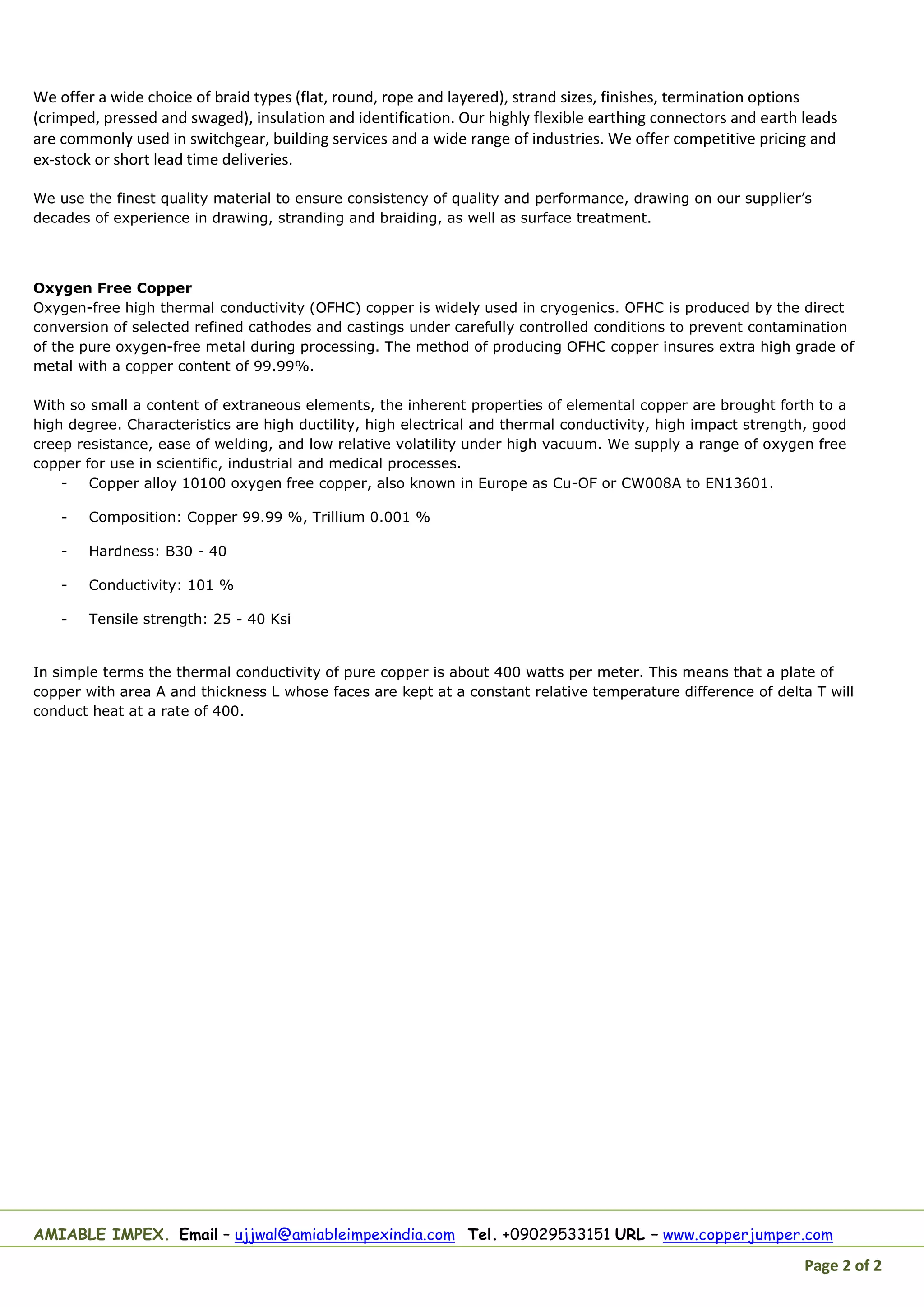 Copper flexible connector | PDF