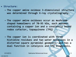 Copper in proteins and enzymes | PPTX