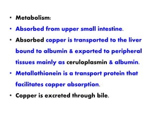 COPPER METABOLISM | PPTX | Blood Disorders | Diseases and Conditions