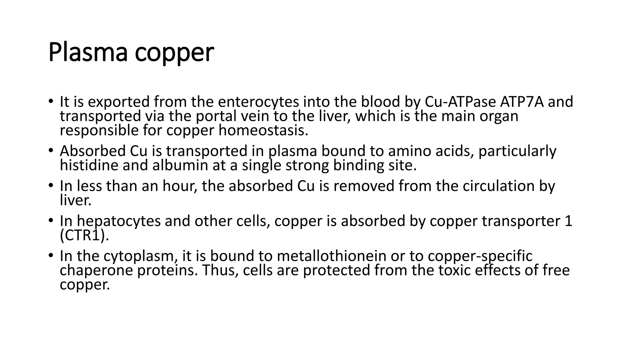 Copper metabolism | PDF