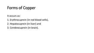 Copper metabolism | PDF