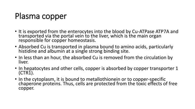 Copper metabolism | PDF | Blood Disorders | Diseases and Conditions