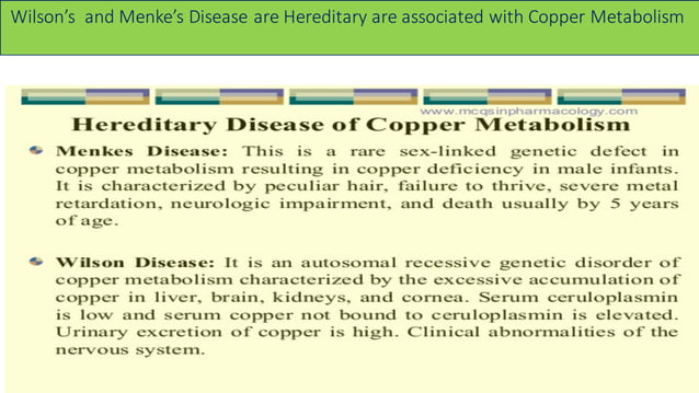 Copper metabolism and its clinical significance | PDF | Blood Disorders ...
