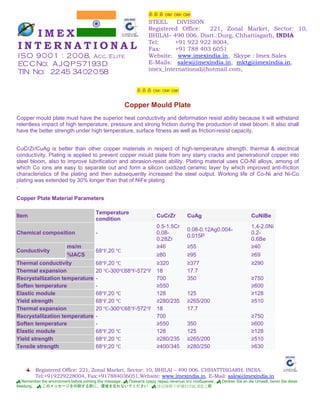 Copper Mould Plate | PDF | Physics | Science