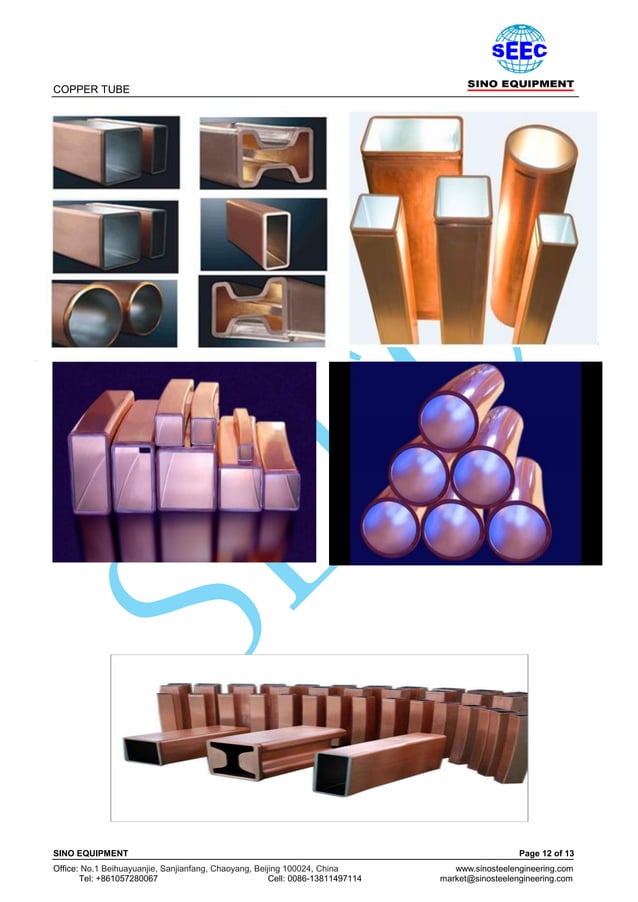Copper mould tube | PDF