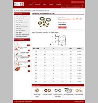 Copper plain washers metric din 7349 | PDF