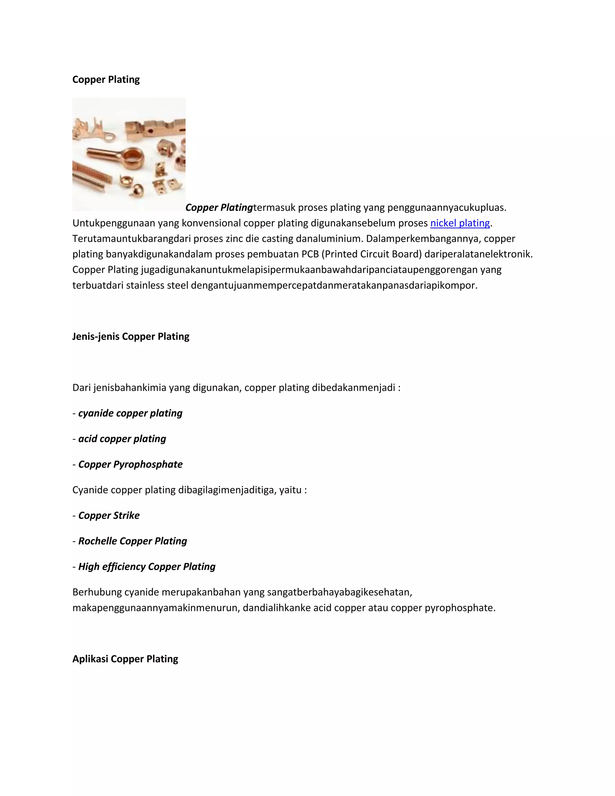 Copper plating | DOCX
