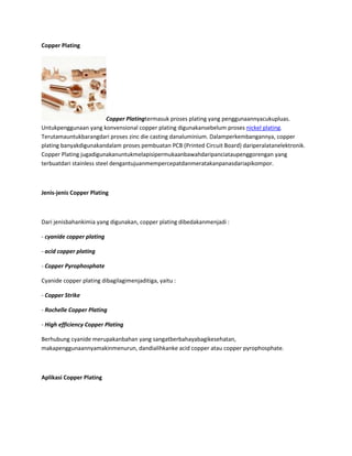 Copper plating | DOCX