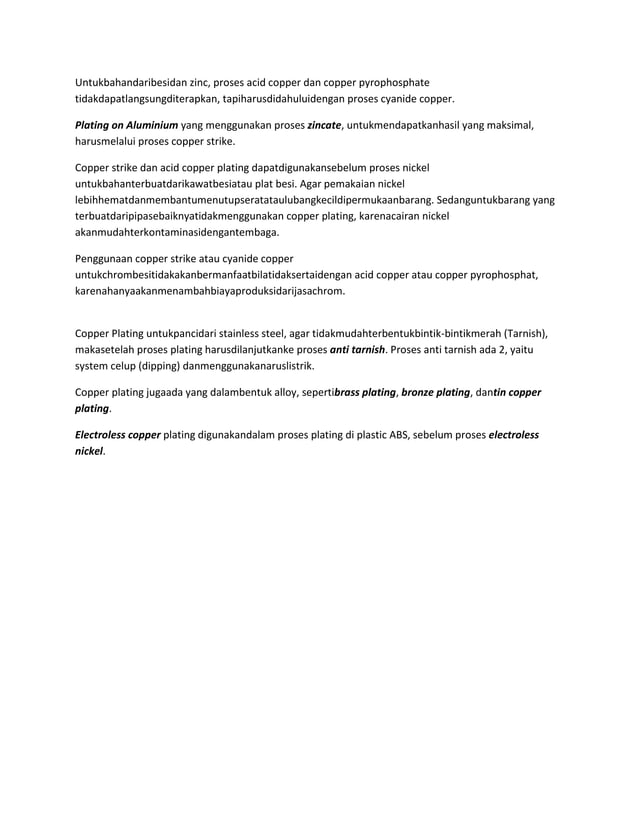 Copper plating | DOCX