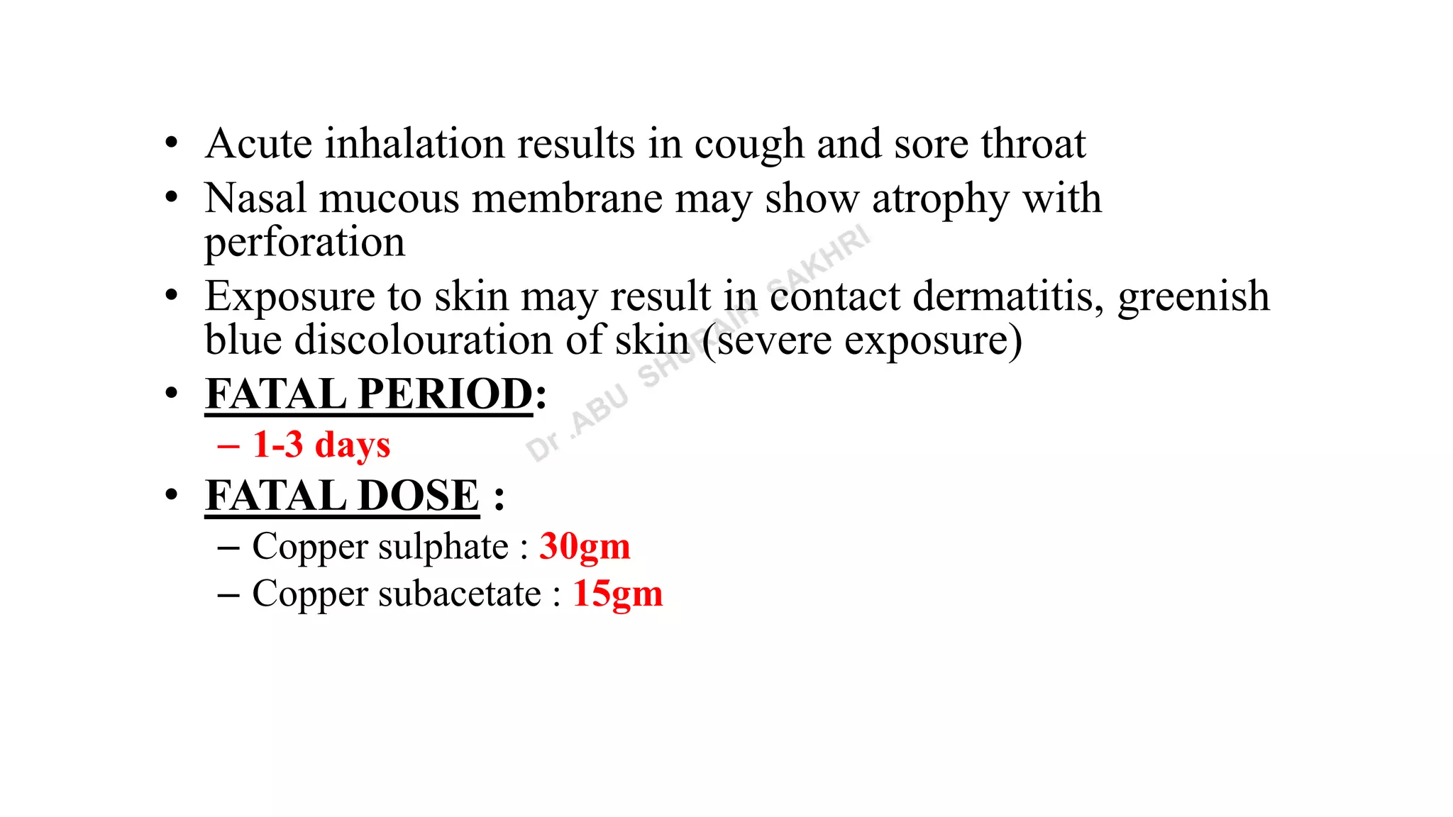 Copper poisoning | PPTX