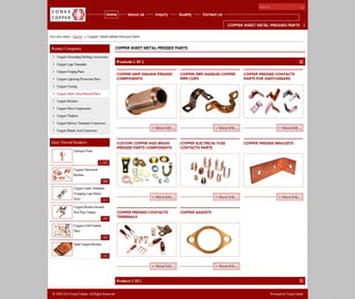 Copper sheet metal pressed parts | PDF