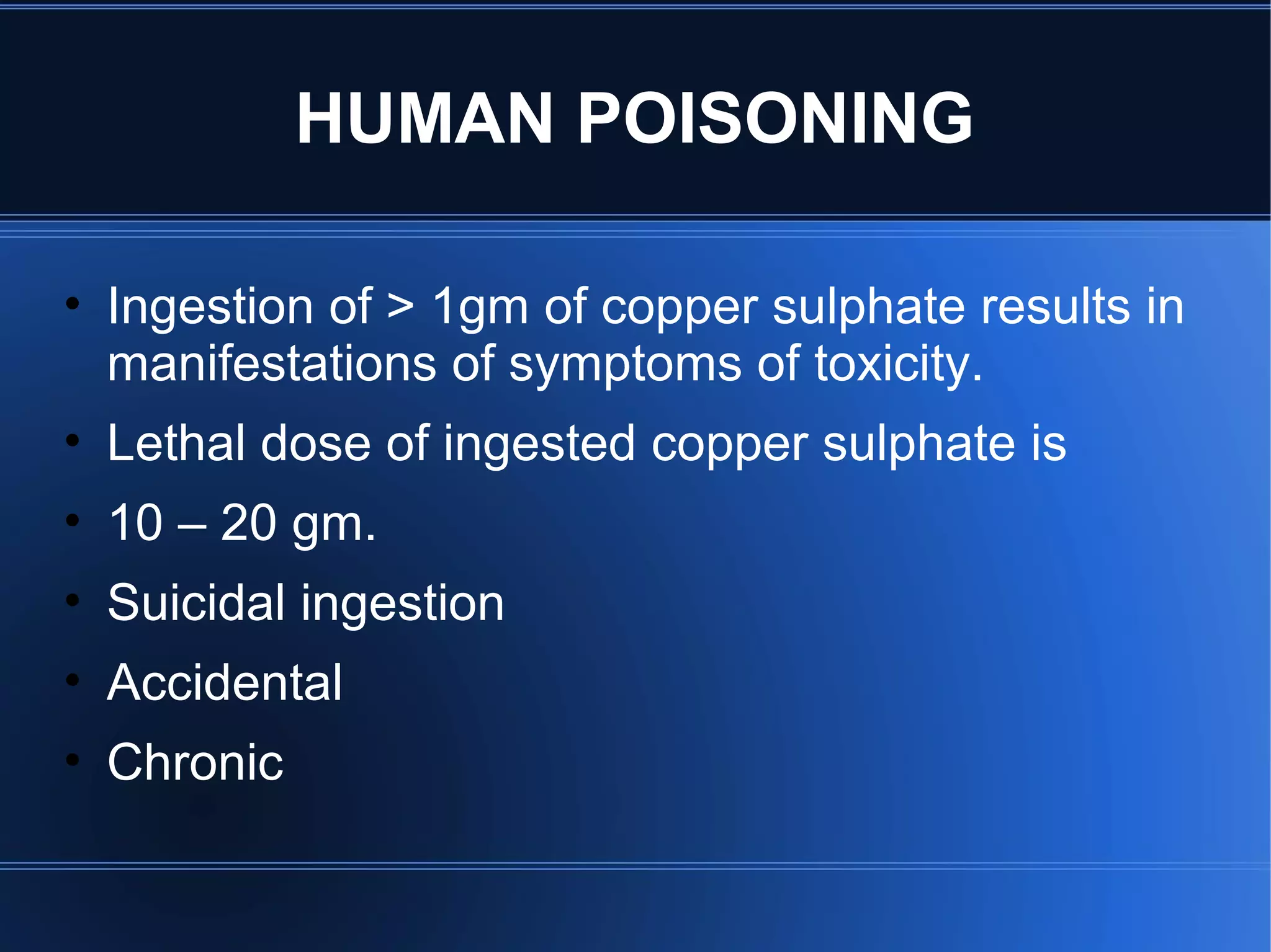 Copper sulphate poisoning | PPT