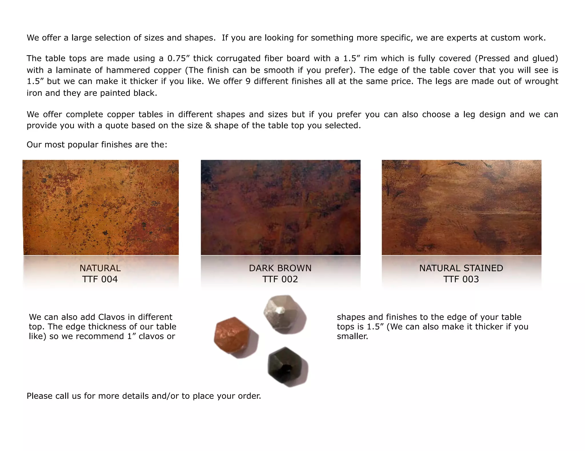 Different Types of Copper Tables | PDF