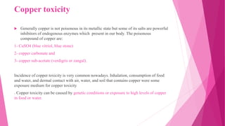 Copper toxicity | PPTX