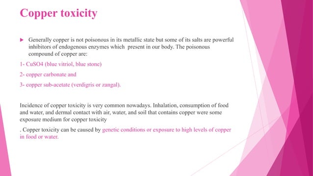 Copper toxicity | PPTX