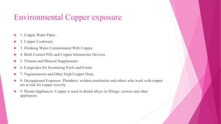 Copper toxicity | PPTX