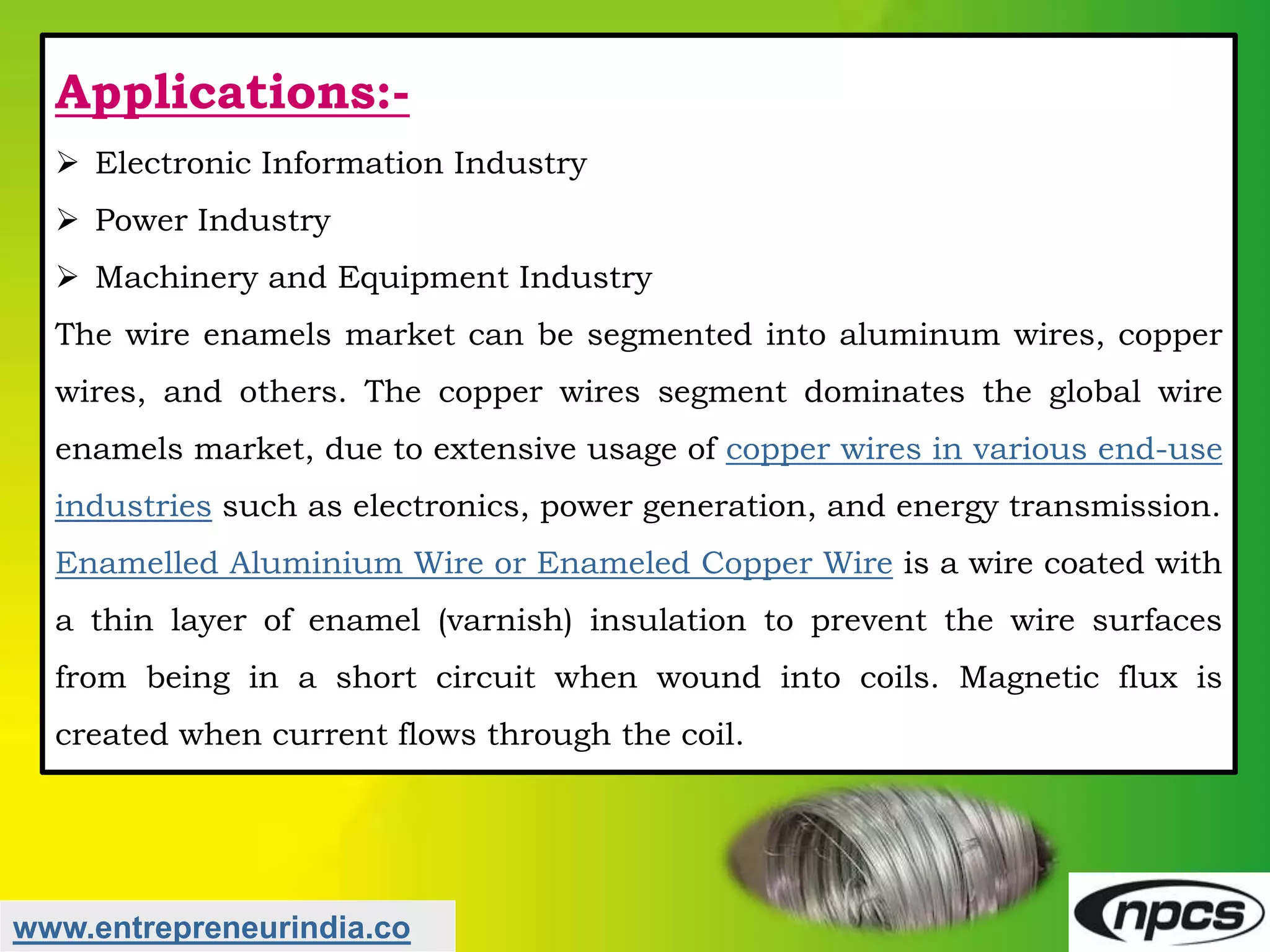 Copper wire drawing and enamelling | PPTX