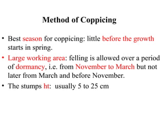 Coppice system , methods, types, purposes | PPT